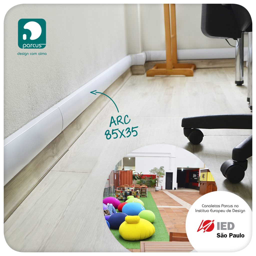 Obra com Canaleta para fios na Alpargatas – Parcus Design