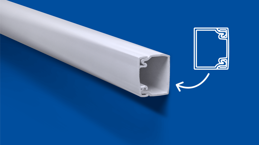 Canaleta para fios 12x10x2000mm Branca – Parcus Design