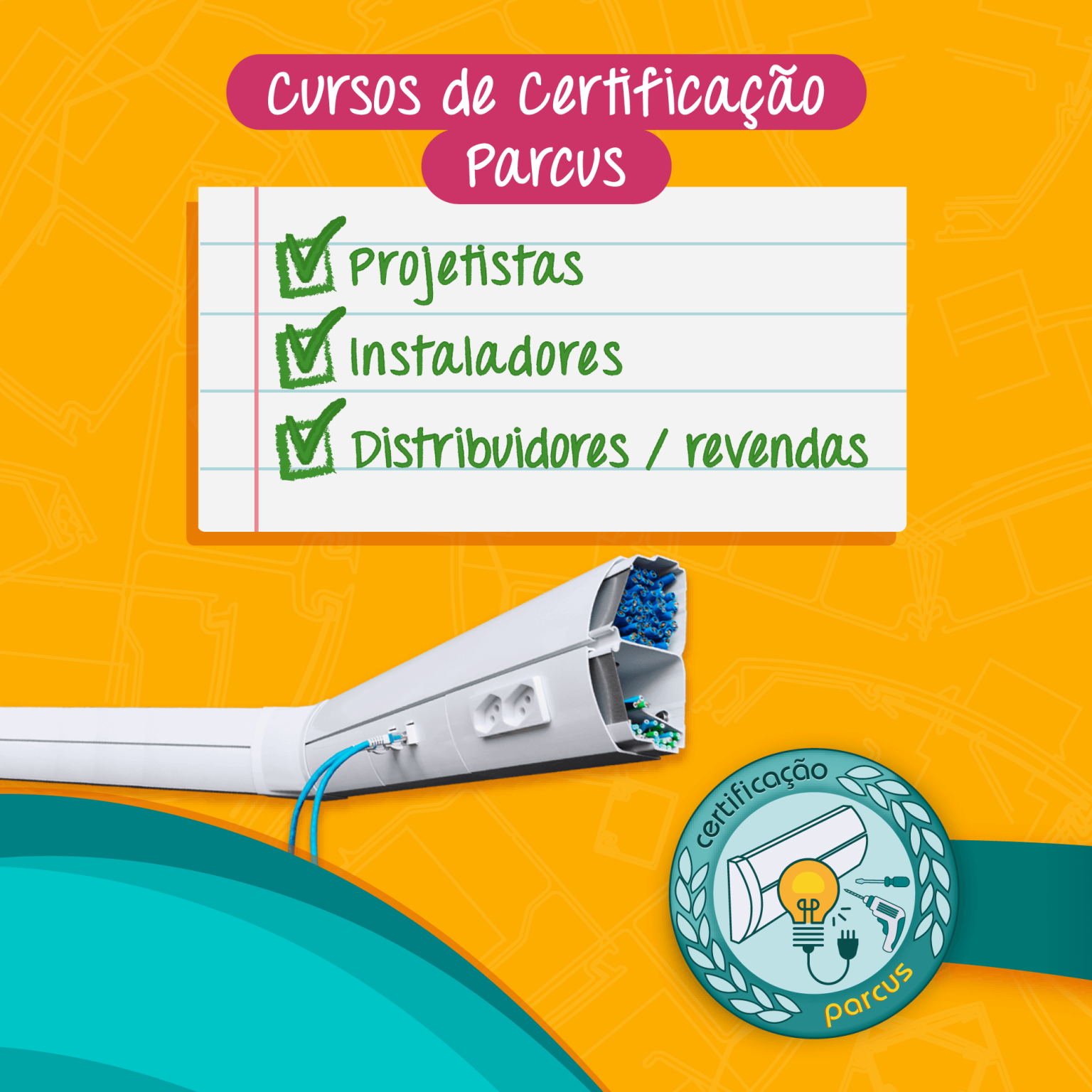 Canaletas para fios – Loja Parcus Design